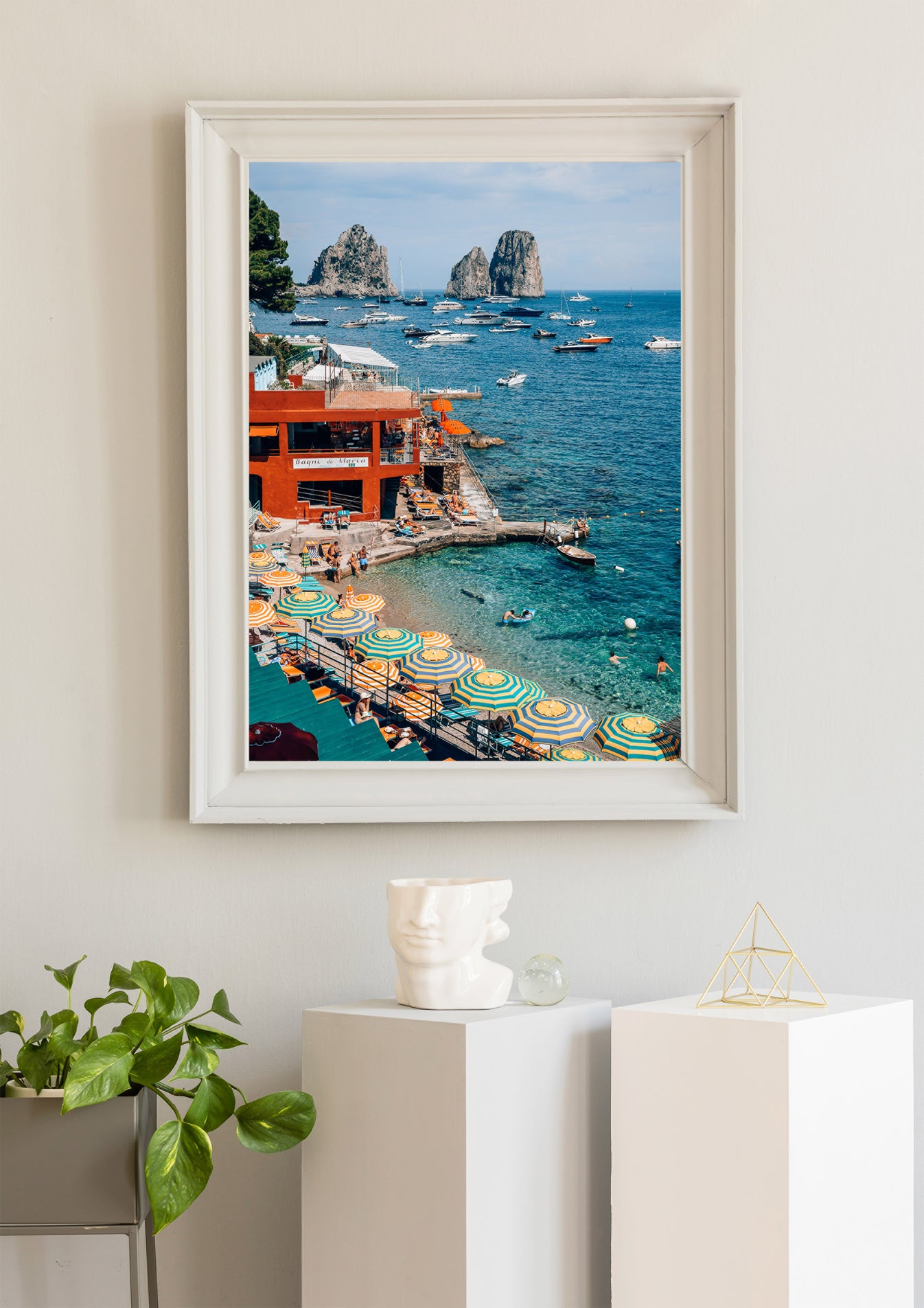Bagni Internazionali Capri, Italy: Beach Wall Art Print – One World ...